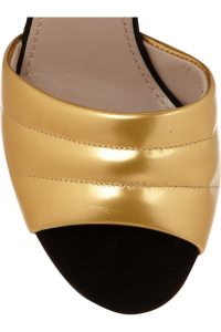 MARC JACOBS Metallic Leather and Suede Sandals – Shoes Post
