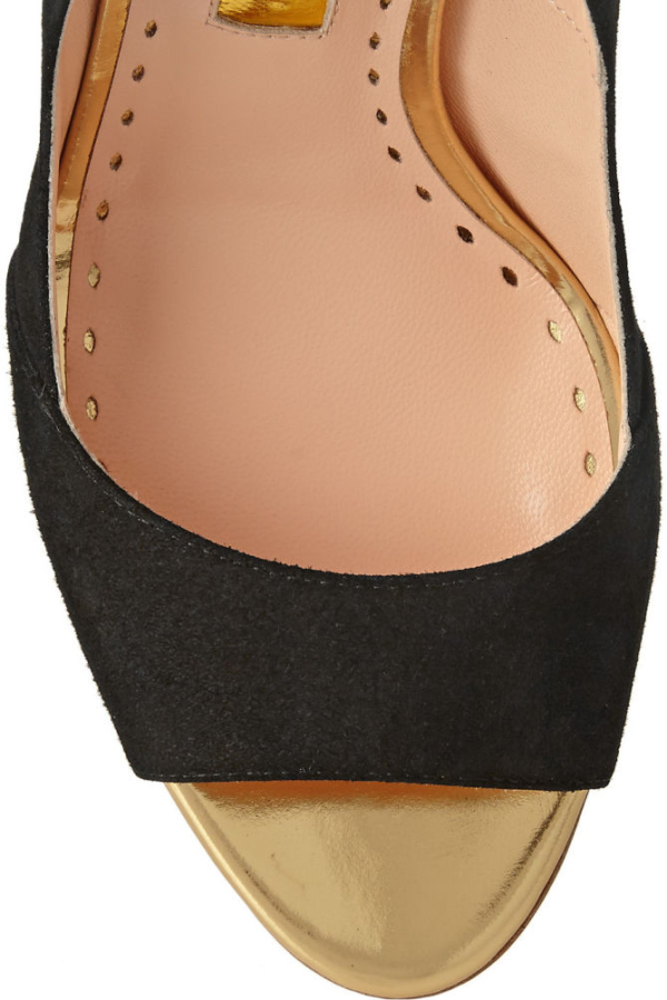 RUPERT SANDERSON Satire Suede Wedge Pumps – Shoes Post