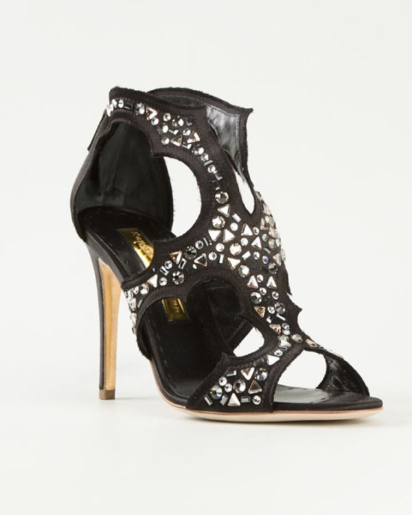 RUPERT SANDERSON Cut Out Detail Embellished Sandals – Shoes Post