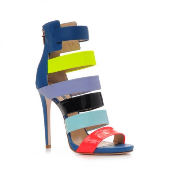 Ruthie Davis Parrot – Ocean Multi – Shoes Post