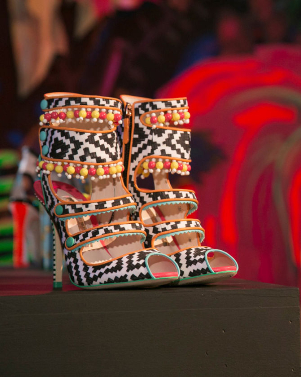 SOPHIA WEBSTER Amma Aztec Leather-trimmed Printed Satin Sandals – Shoes ...