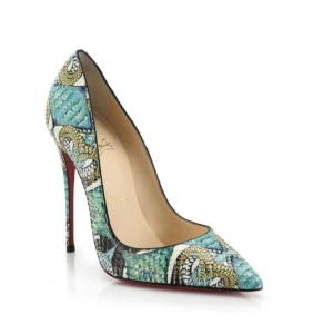 Christian Louboutin Snake-Print Python Pumps – Shoes Post