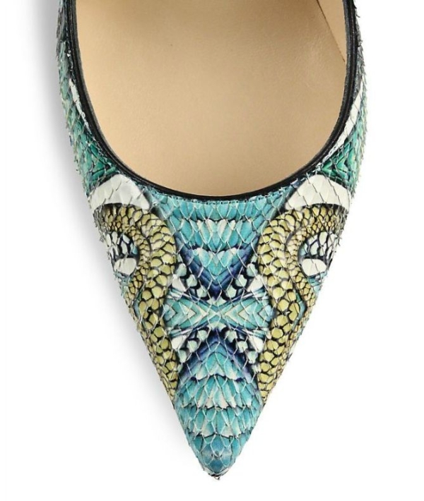 Christian Louboutin Snake-Print Python Pumps – Shoes Post