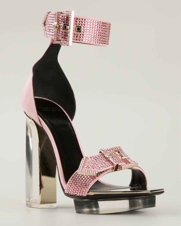 VERSACE Transparent Heel Sandals – Shoes Post