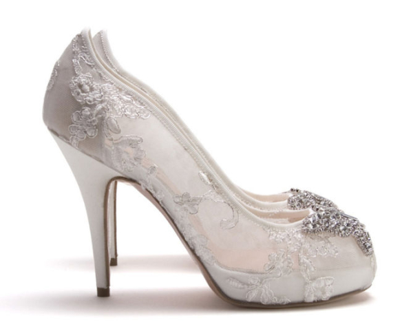 Aruna Seth Farfalla 110mm Heel in Ivory Tulle Lace – Shoes Post