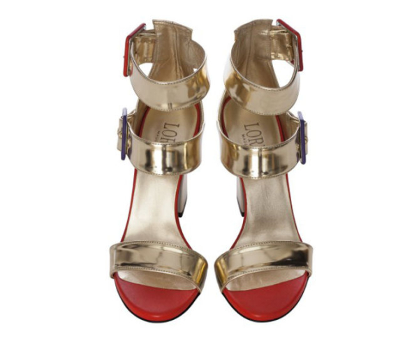 LORIBLU Gold Mirrored Band Sandal – Shoes Post