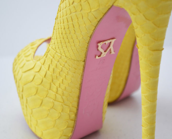 Y.S. Yellow Python Heels – Shoes Post