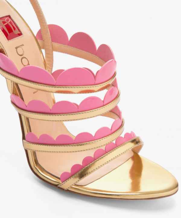 BALLIN Leather Sandals, Gold & Pink – Shoes Post