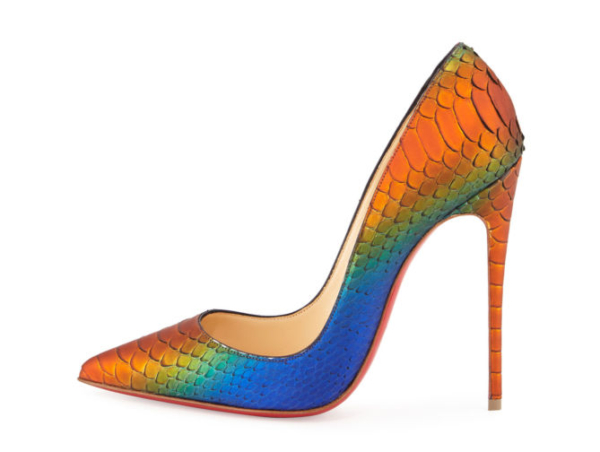 Christian Louboutin So Kate Python 120mm Red Sole Pump, Cappucine ...