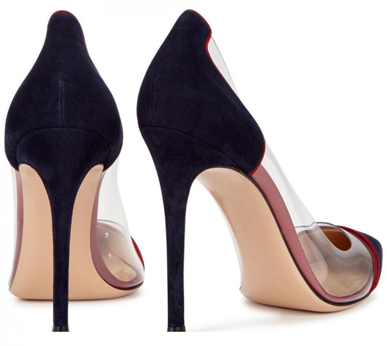 GIANVITO ROSSI Plexi suede and Perspex pumps – Shoes Post