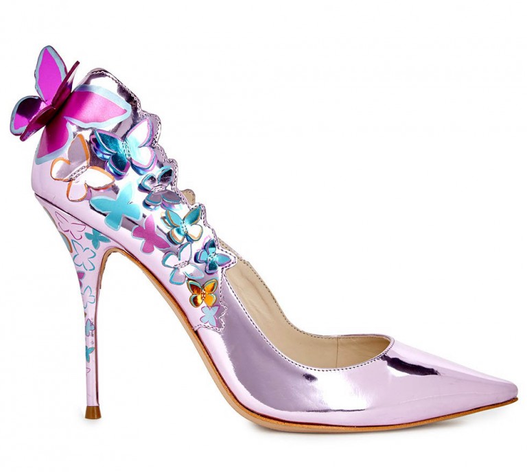 SOPHIA WEBSTER Harmony butterfly metallic leather pumps – Shoes Post