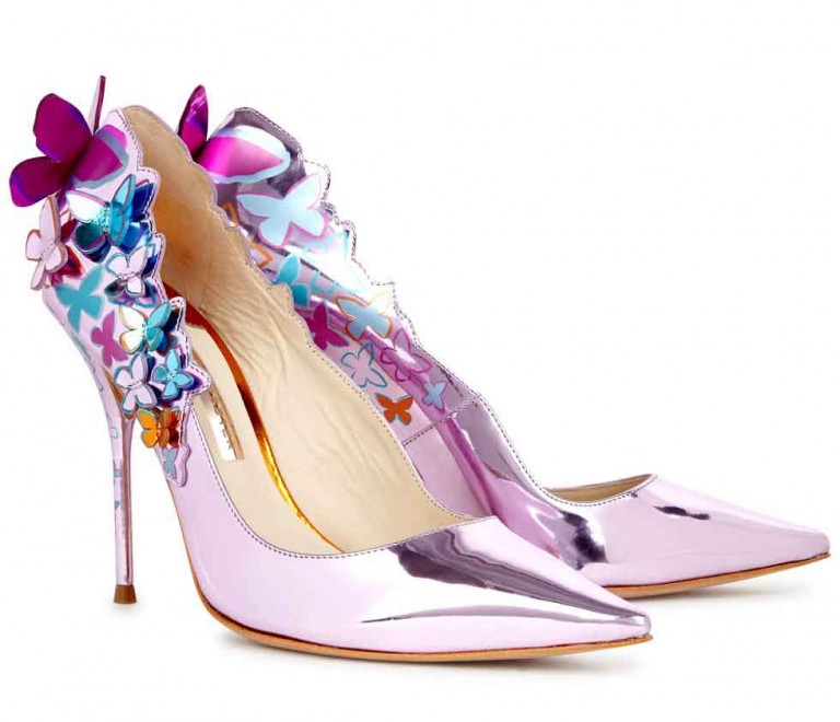 SOPHIA WEBSTER Harmony butterfly metallic leather pumps – Shoes Post