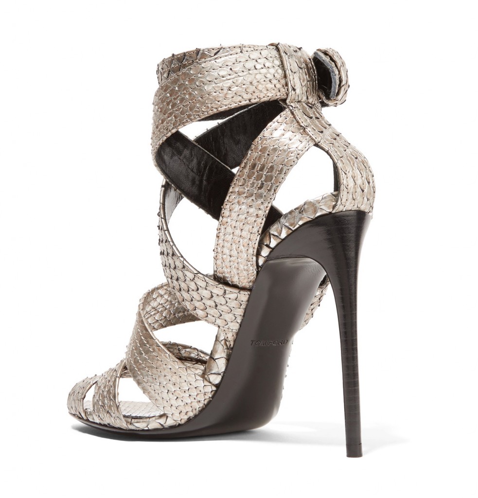 TOM FORD Metallic python sandals – Shoes Post