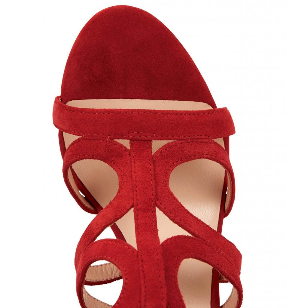 RAYE Red suede sandals – Shoes Post