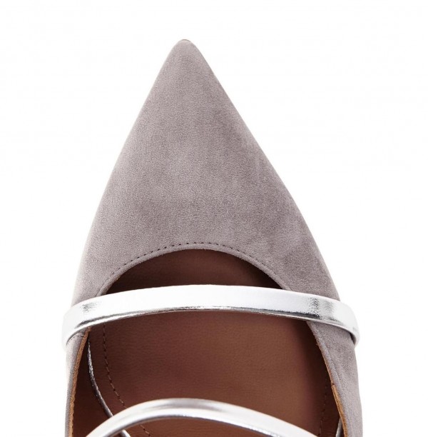 MALONE SOULIERS Maureen grey suede mules – Shoes Post