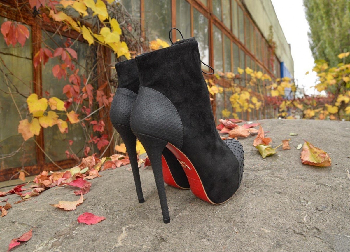 Y.S. Suede and python boots – Shoes Post