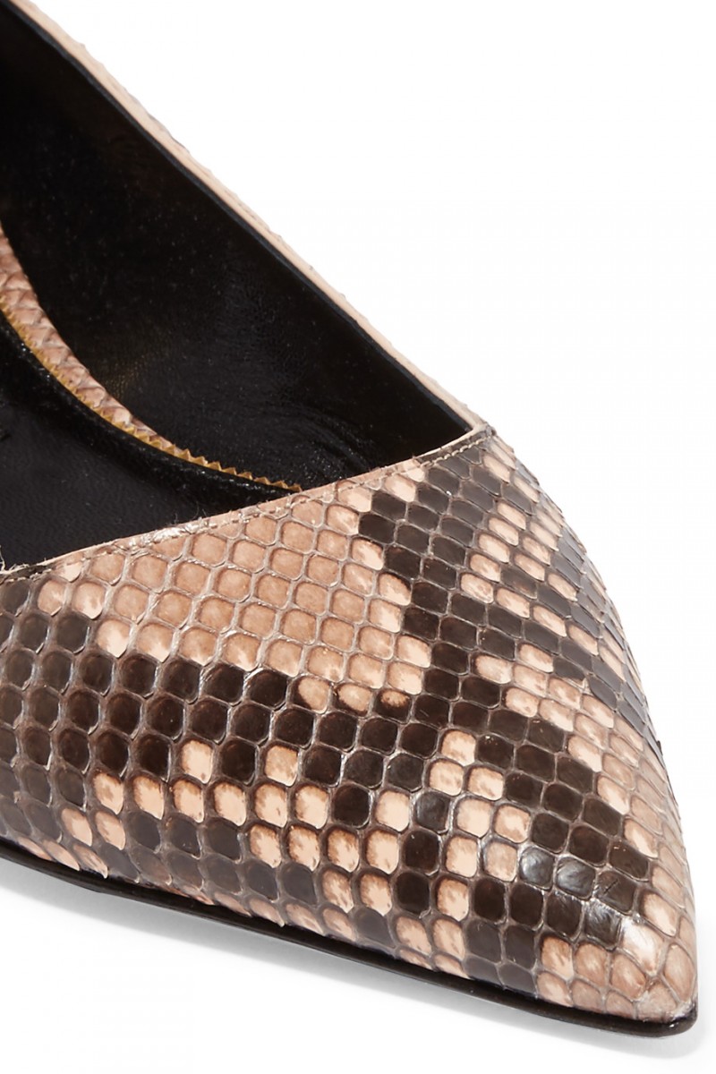 TOM FORD Python point-toe flats – Shoes Post