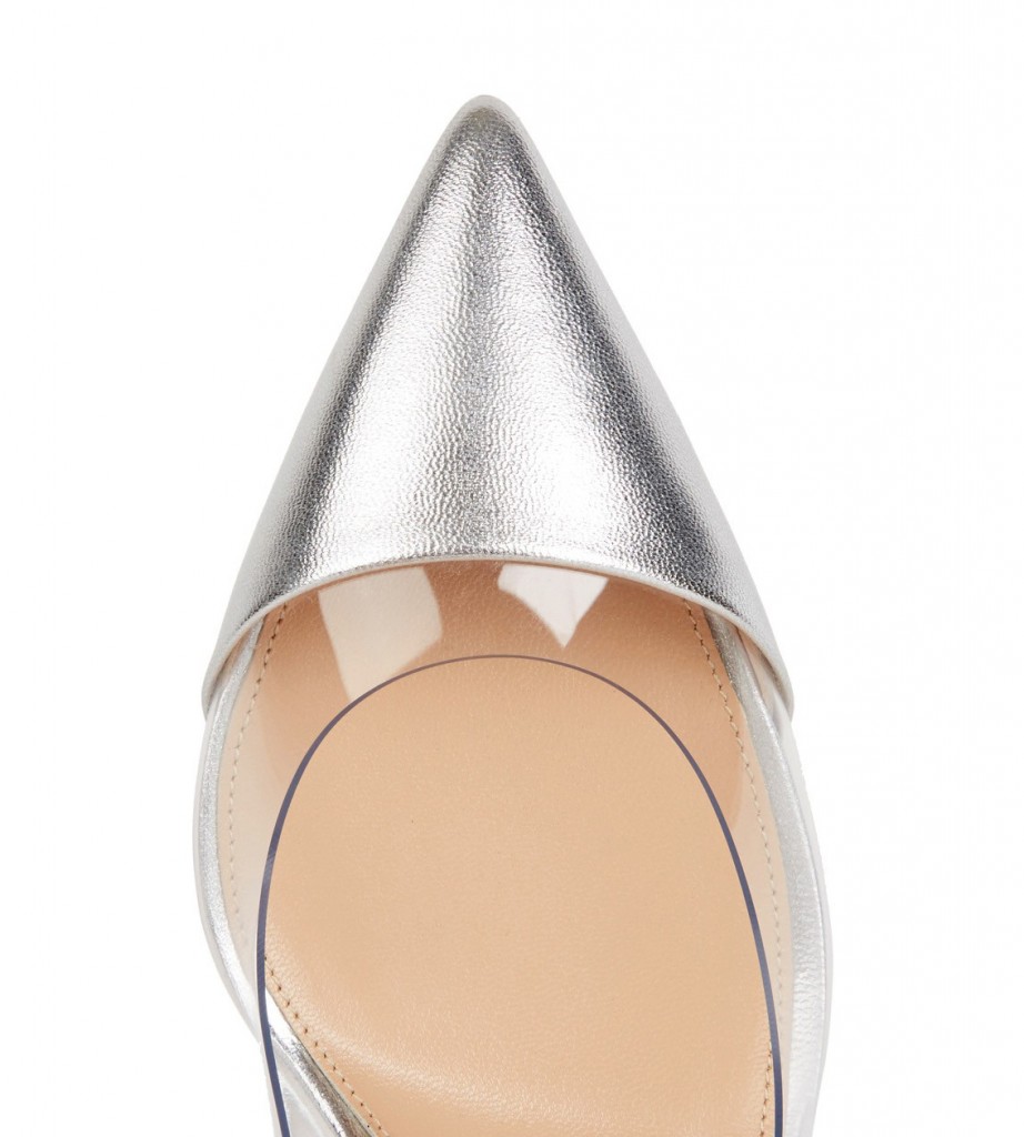 GIANVITO ROSSI Silver leather and Perspex pumps – Shoes Post