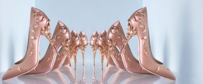 Ralph and Russo Eden Pump Vintage Pink with Rose Gold Leaves – Shoes Post