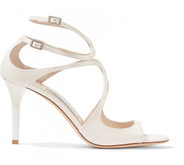 JIMMY CHOO Ivette cutout patent-leather sandals – Shoes Post