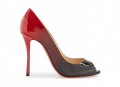 Christian Louboutin Yootish 100 Ombré Patent Leather Peep Toe Pumps ...