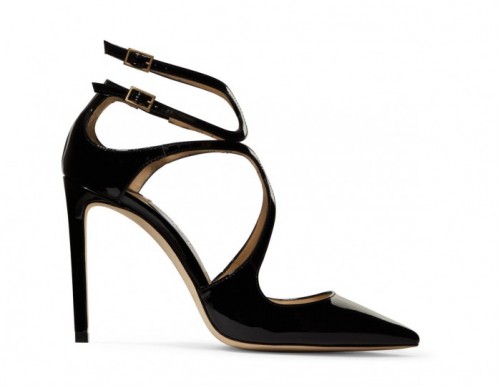 JIMMY CHOO Lancer 100 cutout patent-leather pumps – Shoes Post