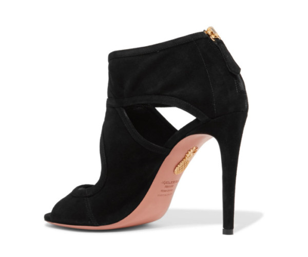 AQUAZZURA Antonia cutout suede sandals – Shoes Post