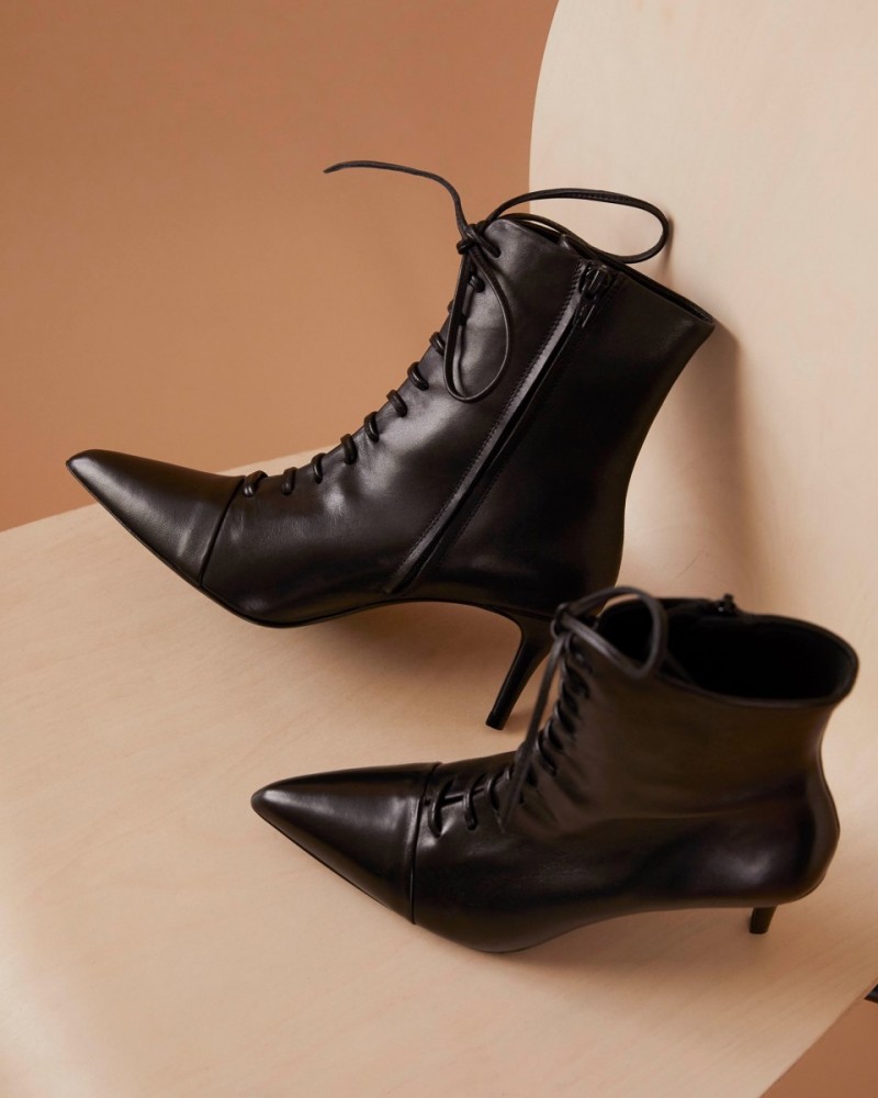 IRIS & INK Georgina lace-up leather ankle boots – Shoes Post